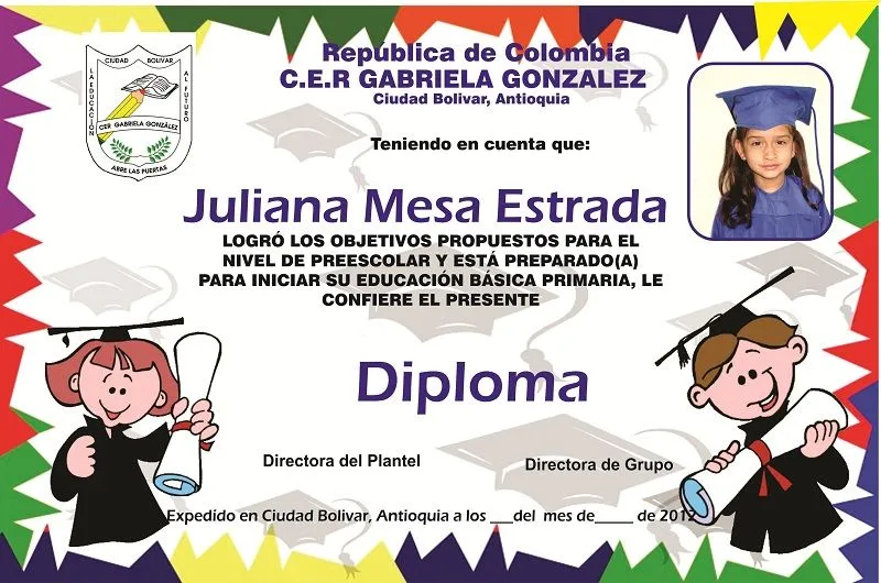 Diplomas graduación kinder - Imagui