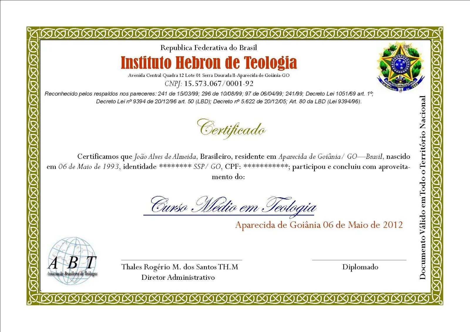 Modelo de diploma - Imagui