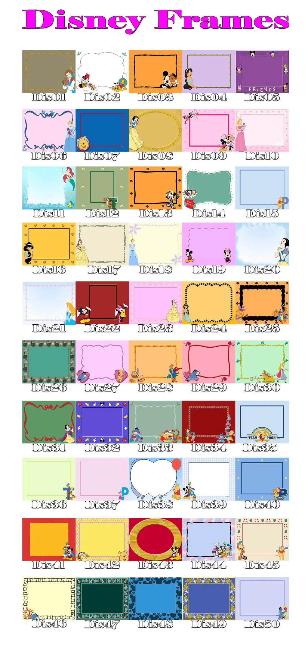 Disney photo frames - Imagui