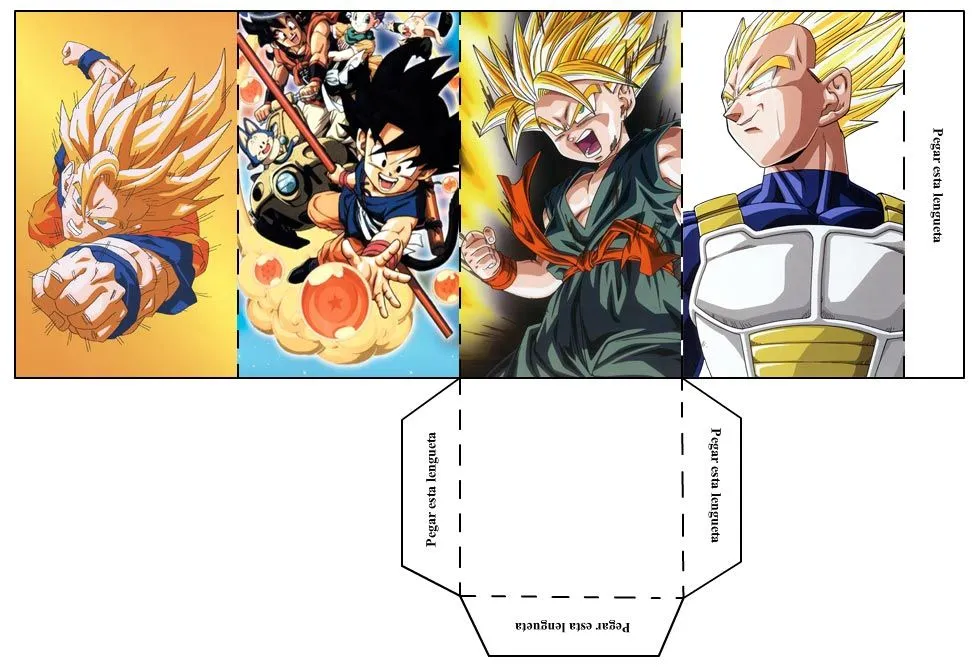 Invitaciones De Cumpleaños De Dragon Ball Z Para Imprimir 3 Fotos E