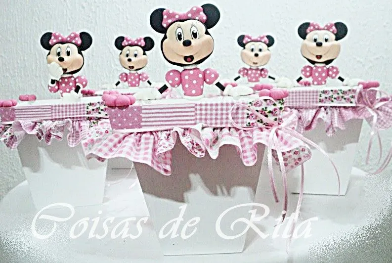 Centro de mesa da Minnie rosa - Imagui