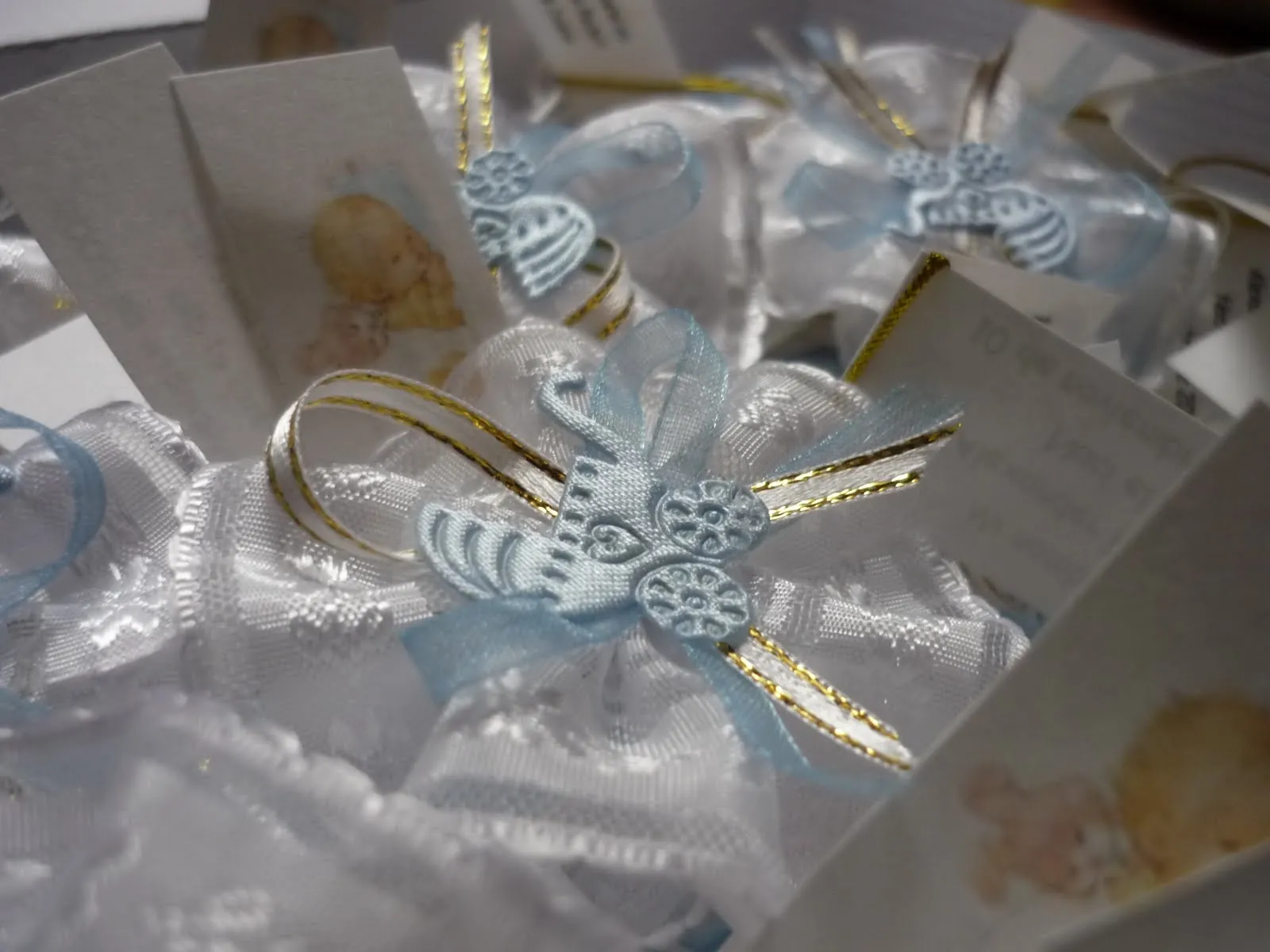 Como hacer encintados para bautizo de niño - Imagui