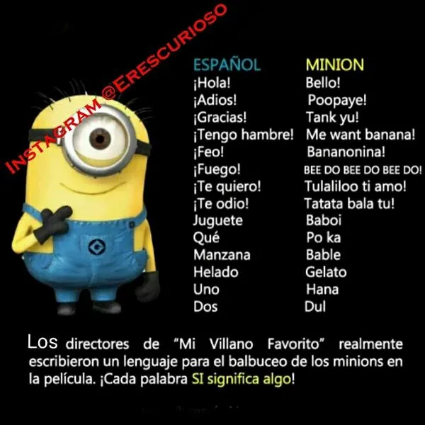 Lenguaje minion - Imagui