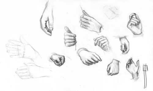 Bocetos de manos - Imagui
