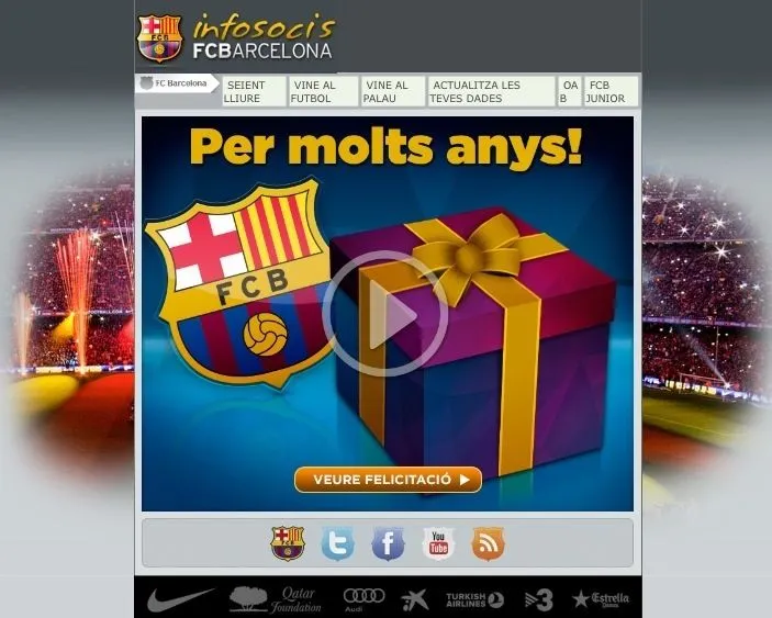 Felicitaciones de cumpleaños del barcelona - Imagui