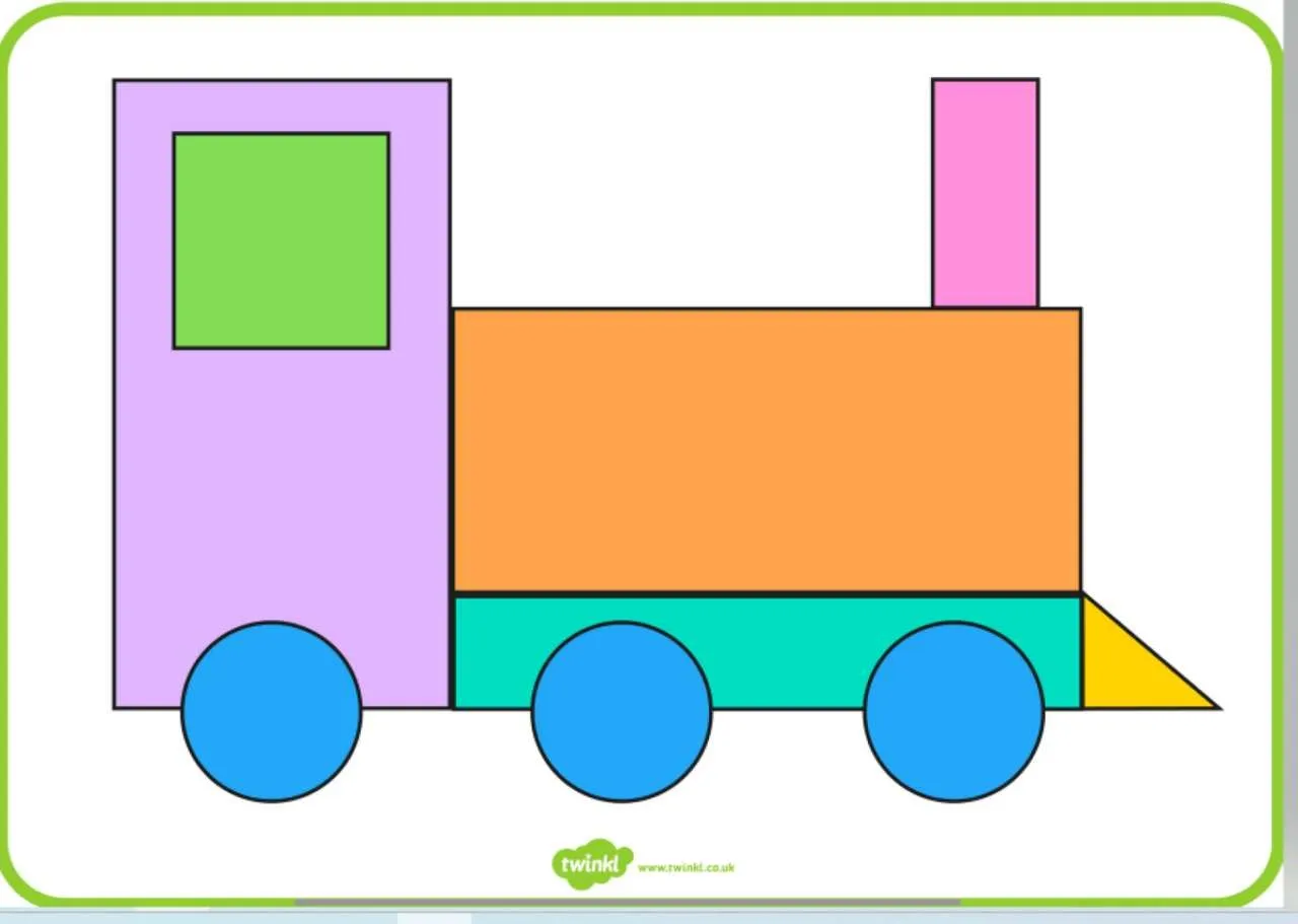 COMO HACER UN TREN CON FIGURAS GEOMETRICAS - Imagui
