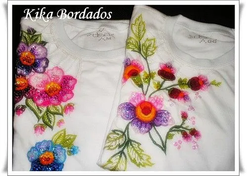 Camisetas bordadas - Imagui