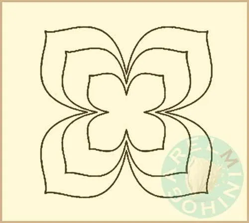 Flores de tela patrones - Imagui