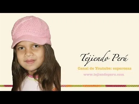 Gorros tejidos a dos agujas con visera - Imagui
