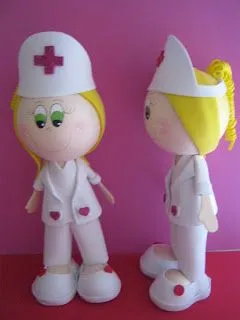 Gorros de enfermera en foami - Imagui