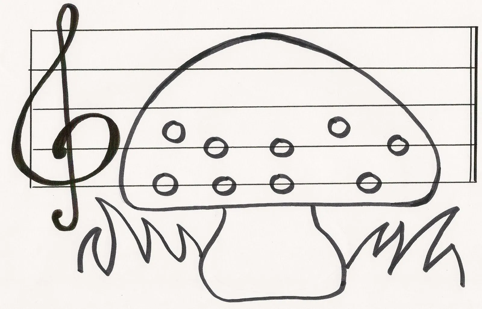 Pentagrama para colorear - Imagui