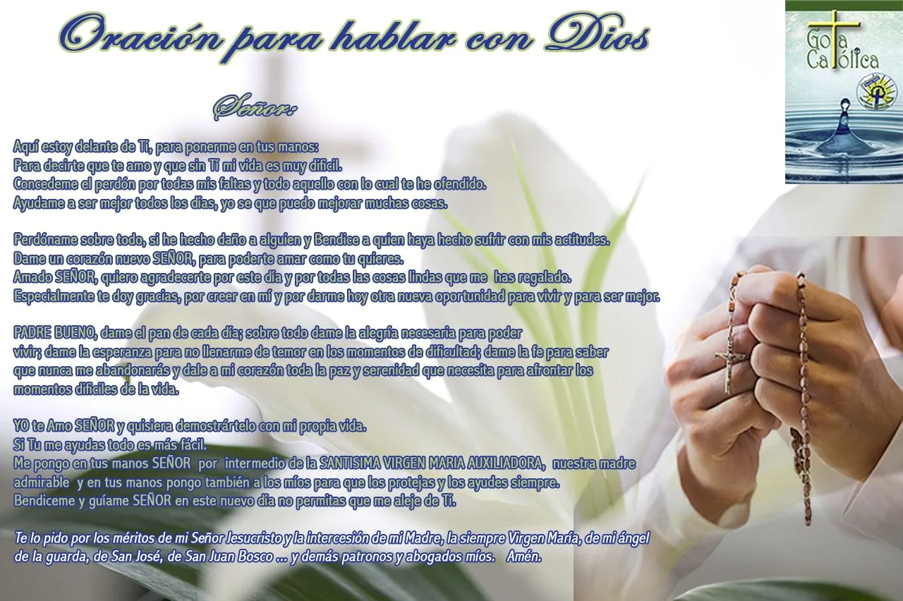 Oracion para Dios - Imagui
