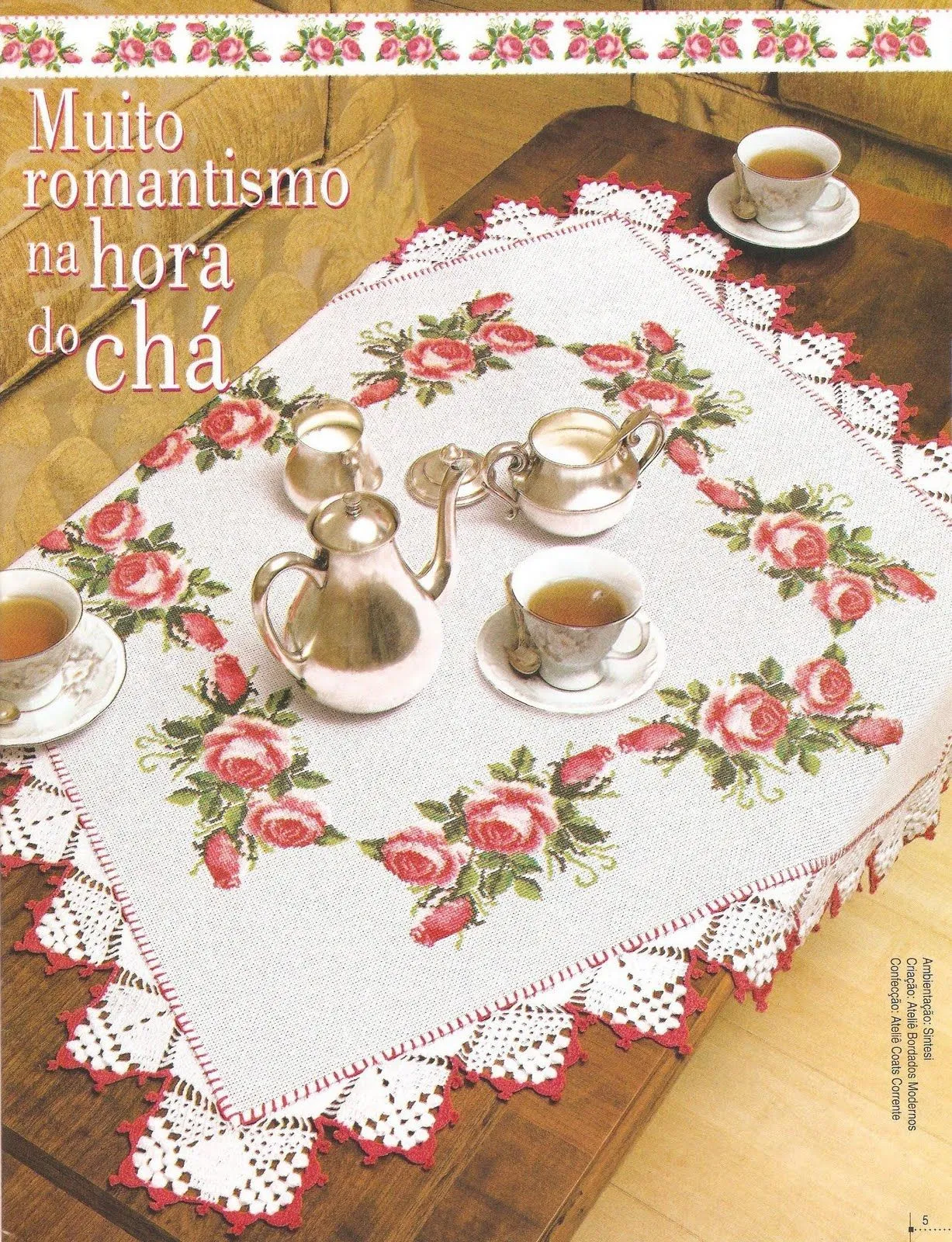 Graficos ponto cruz caminho de mesa - Imagui