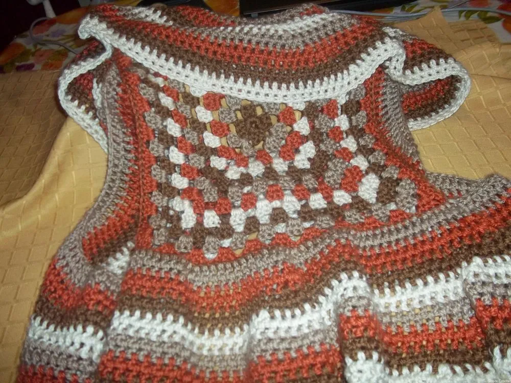 Chaleco rectangular a crochet - Imagui