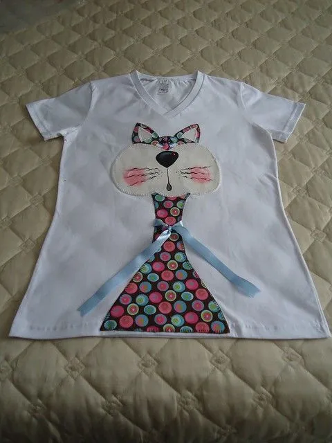 Camisetas GATOS patchwork - Imagui