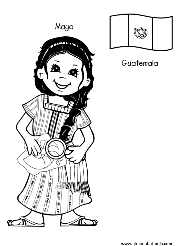 Guatemala flag coloring page - Imagui