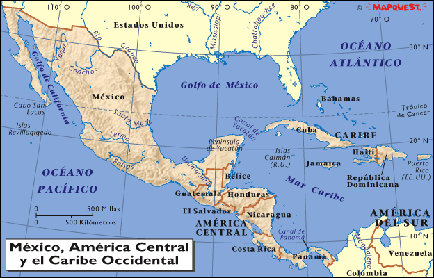 Mapa de centroamerica y mexico - Imagui