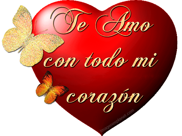 Imagenes con movimiento y brillo de corazones de amor con frases ...