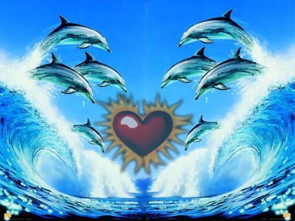 Dibujos de amor de delfines - Imagui