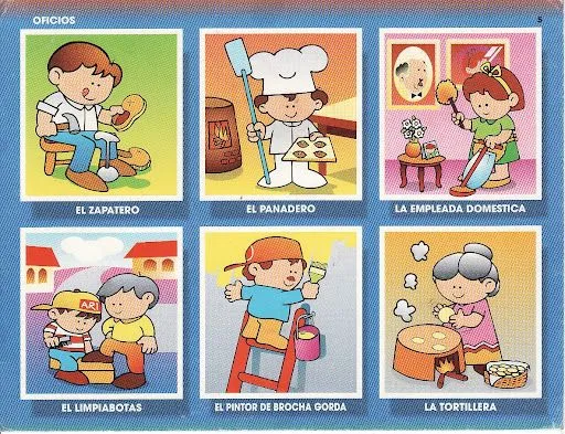 Imagenes de 5 profesiones y 5 oficios en inglés y español - Imagui