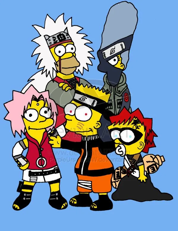 Los Simpson cómo Naruto - Imagui