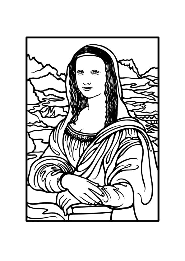 Mona lisa para colorear - Imagui