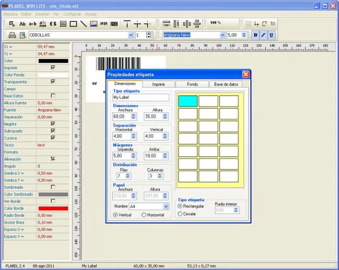 Etiquetas adhesivas para imprimir - Imagui