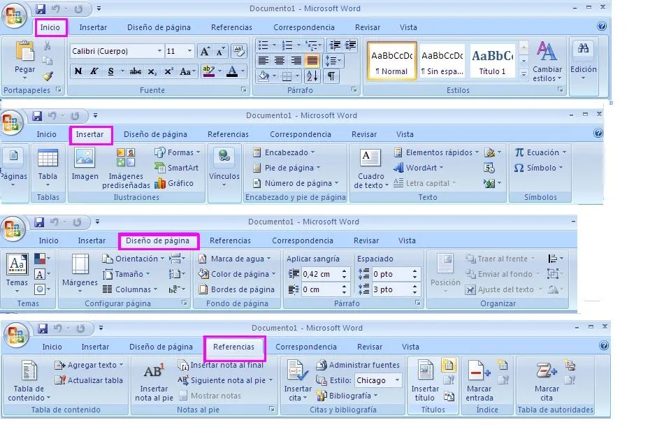 Inicio word - Imagui