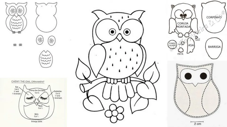 Dibujos de buhos para patchwork - Imagui