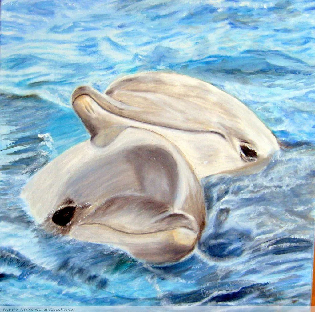 Delfines pinturas - Imagui