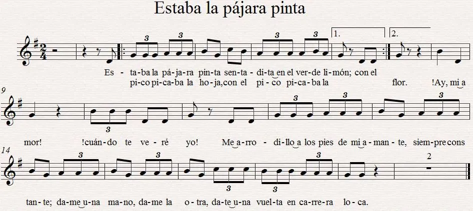 Rondas infantil con partitura - Imagui