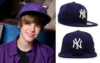 Justin bieber con gorra new york purple - Imagui