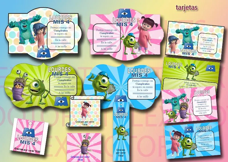 Invitaciónes de boo monster inc - Imagui