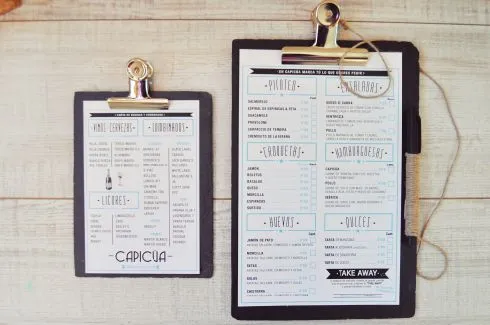 Cartas de menus originales - Imagui
