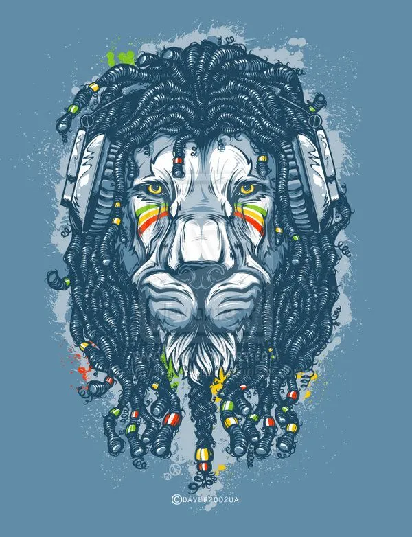 Leon rastafari para dibujar - Imagui