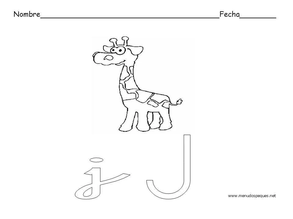 Alfabeto en caricatura letra J JIRAFAS - Imagui