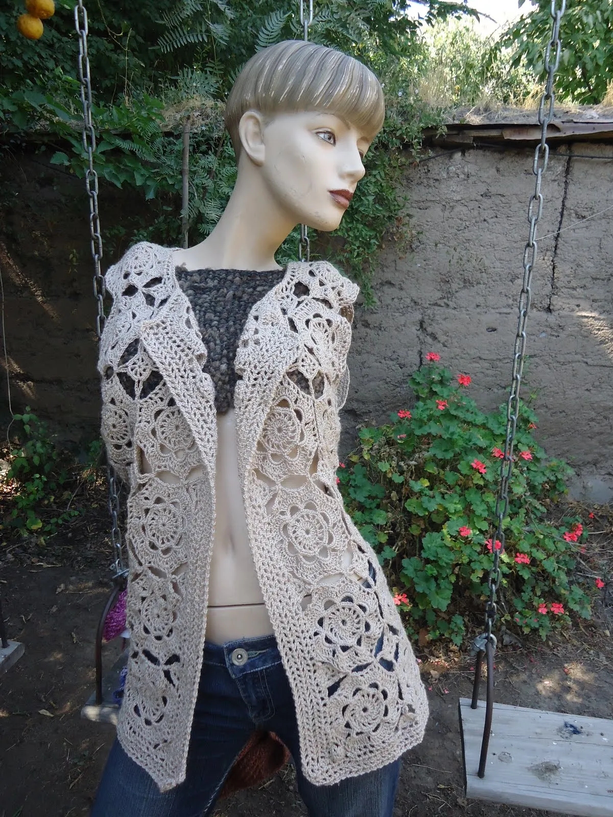 Puntos a crochet chaleco sin manga - Imagui