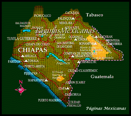 Mapa de chiapas con nombre - Imagui