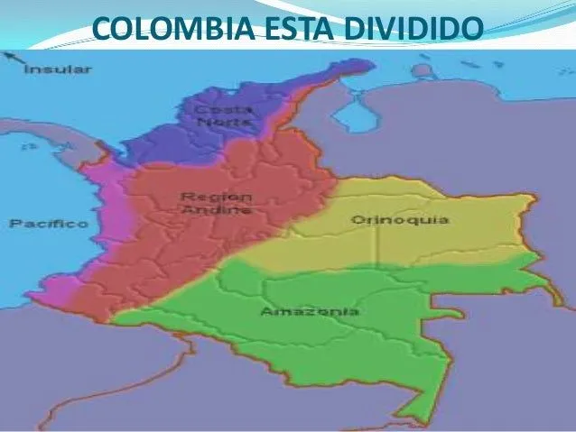 El mapa con sus regiones - Imagui