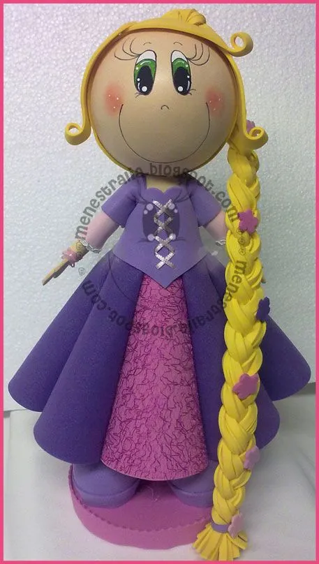 Molde fofucha rapunzel - Imagui