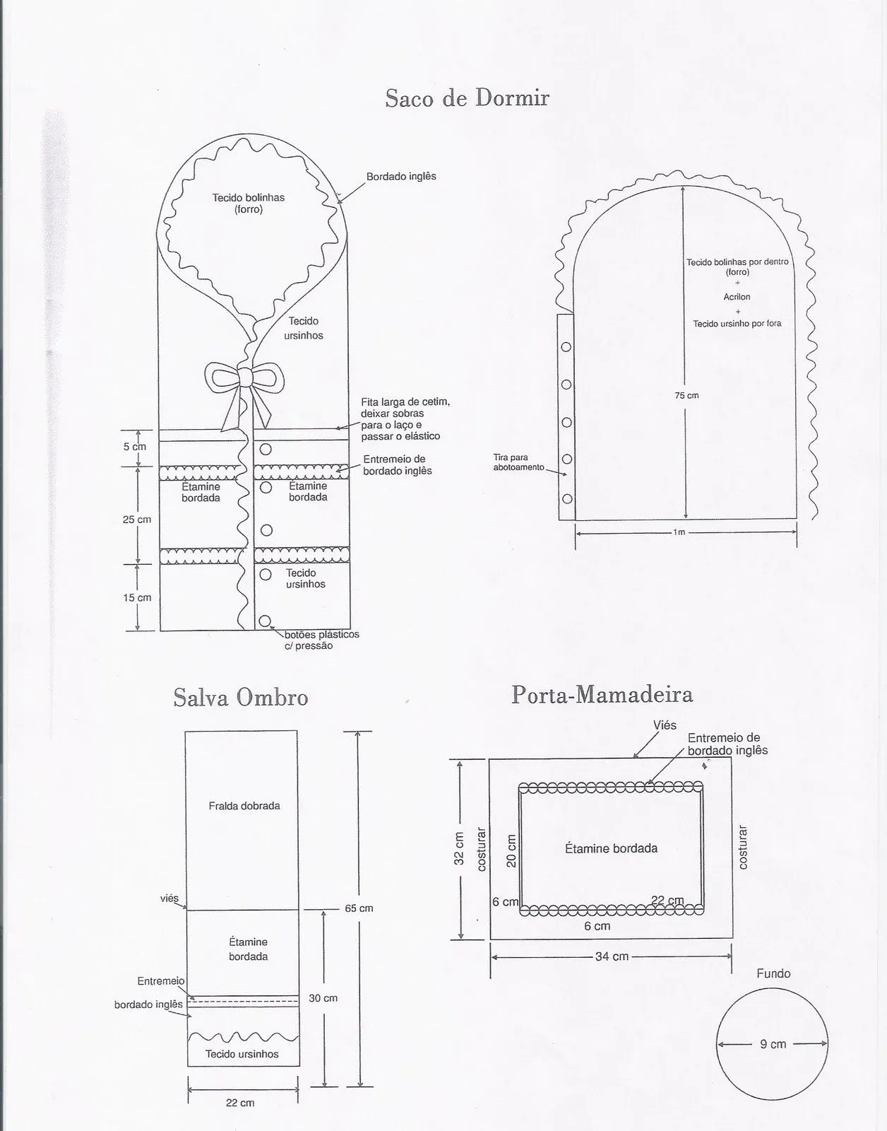 Patchwork sacos bebés - Imagui