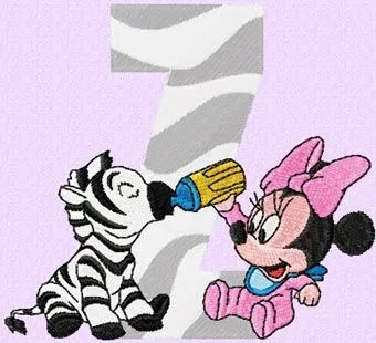 Minnie Mouse and zebra - Imagui