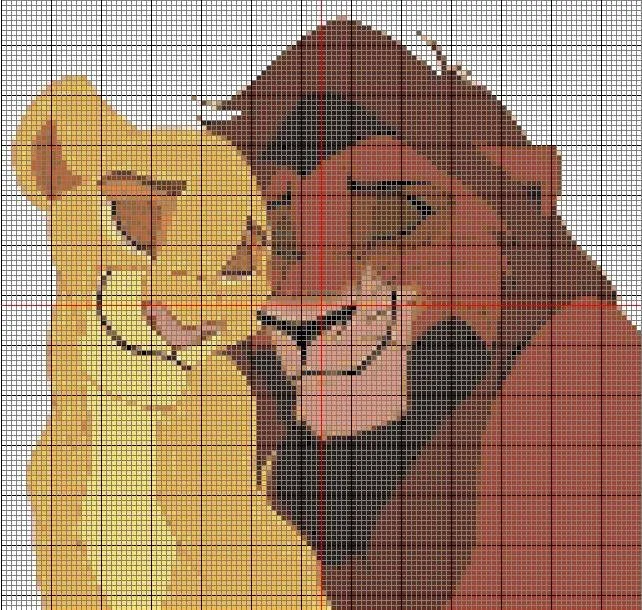 PATRONES DE LEONES en punto de cruz - Imagui