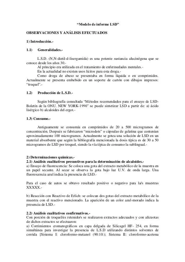 Modelo de un informe - Imagui