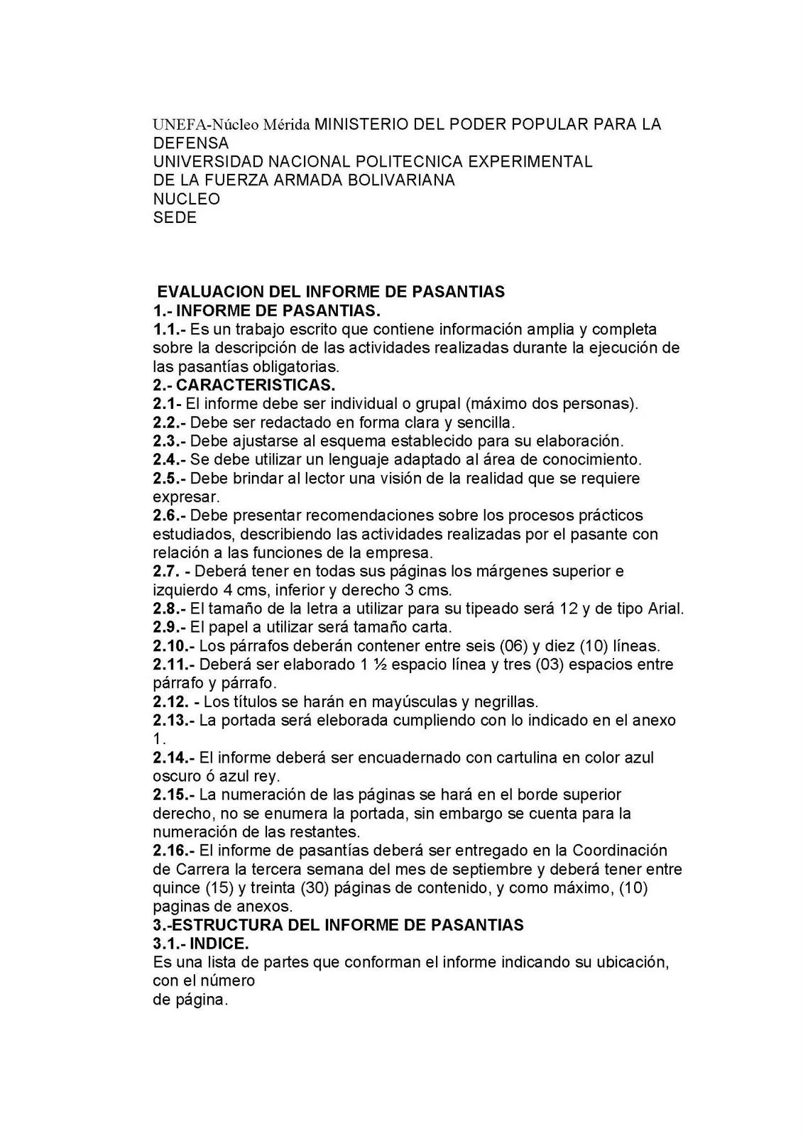 Modelos de informe - Imagui