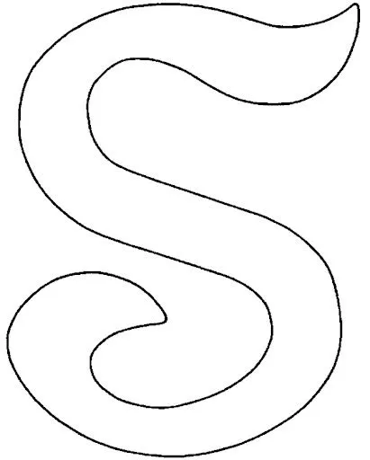 Molde de letras s - Imagui