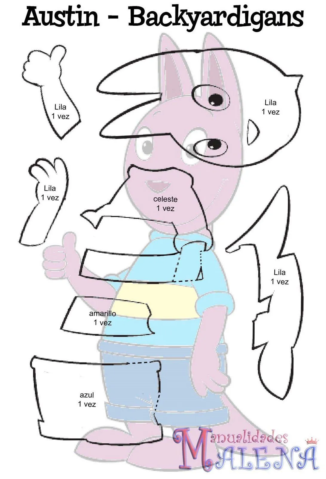 Moldes de backyardigans en foami - Imagui