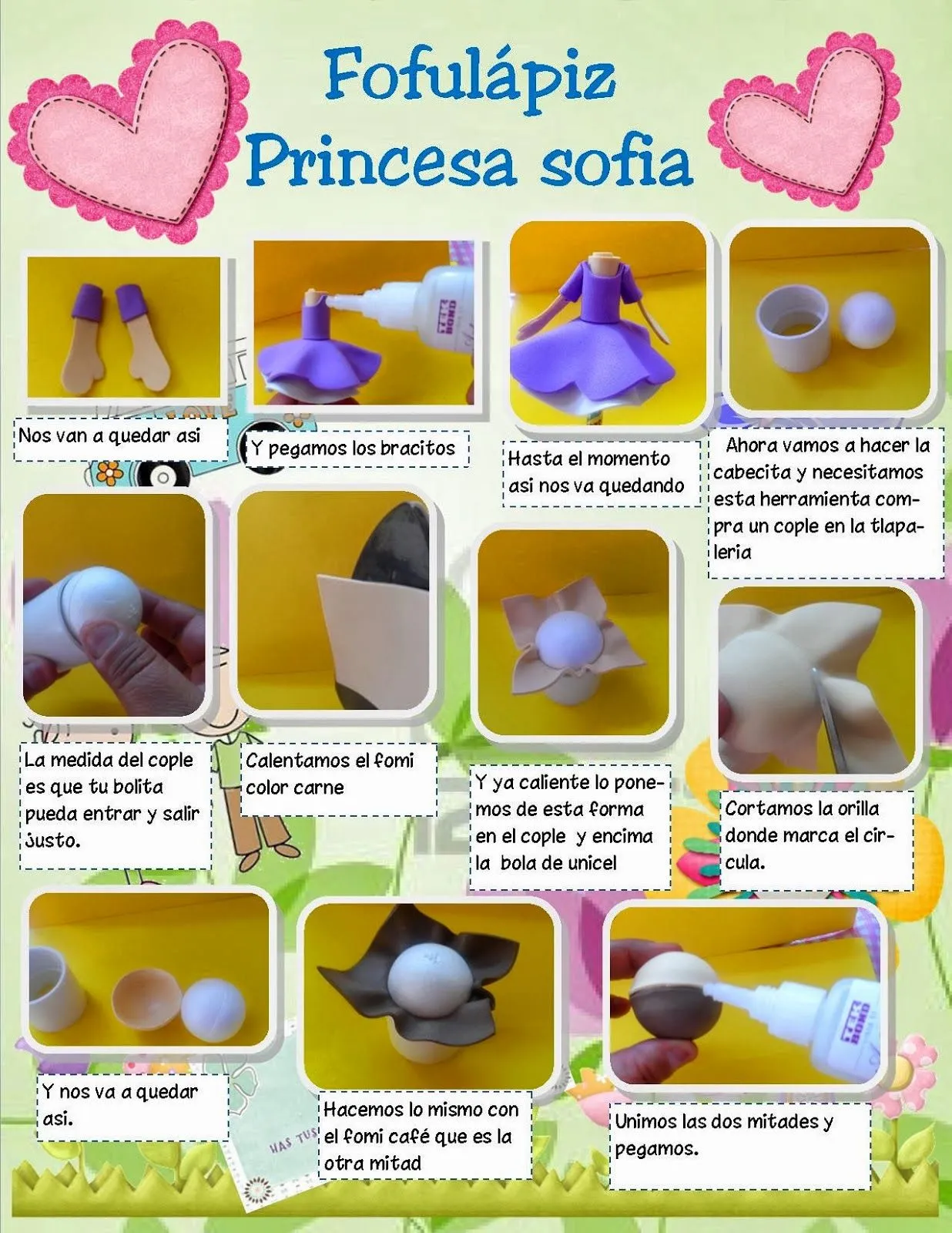 Moldes fofucha princesa sofia - Imagui