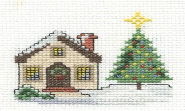 Manualidades de punto de cruz para Navidad - Imagui