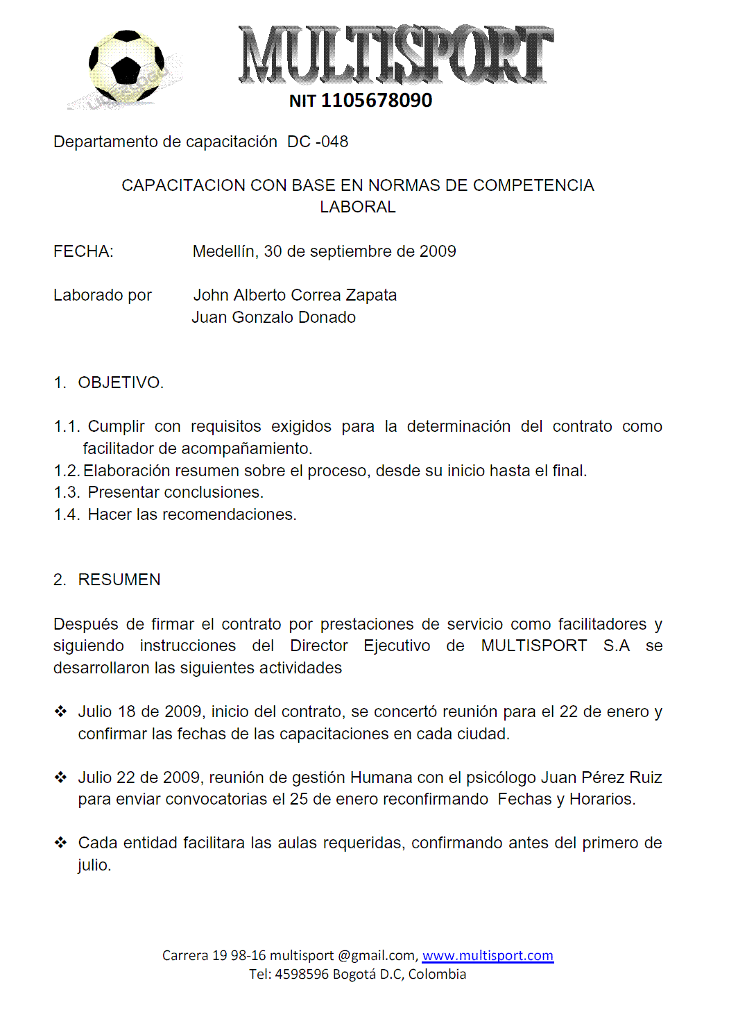 Informes modelos - Imagui